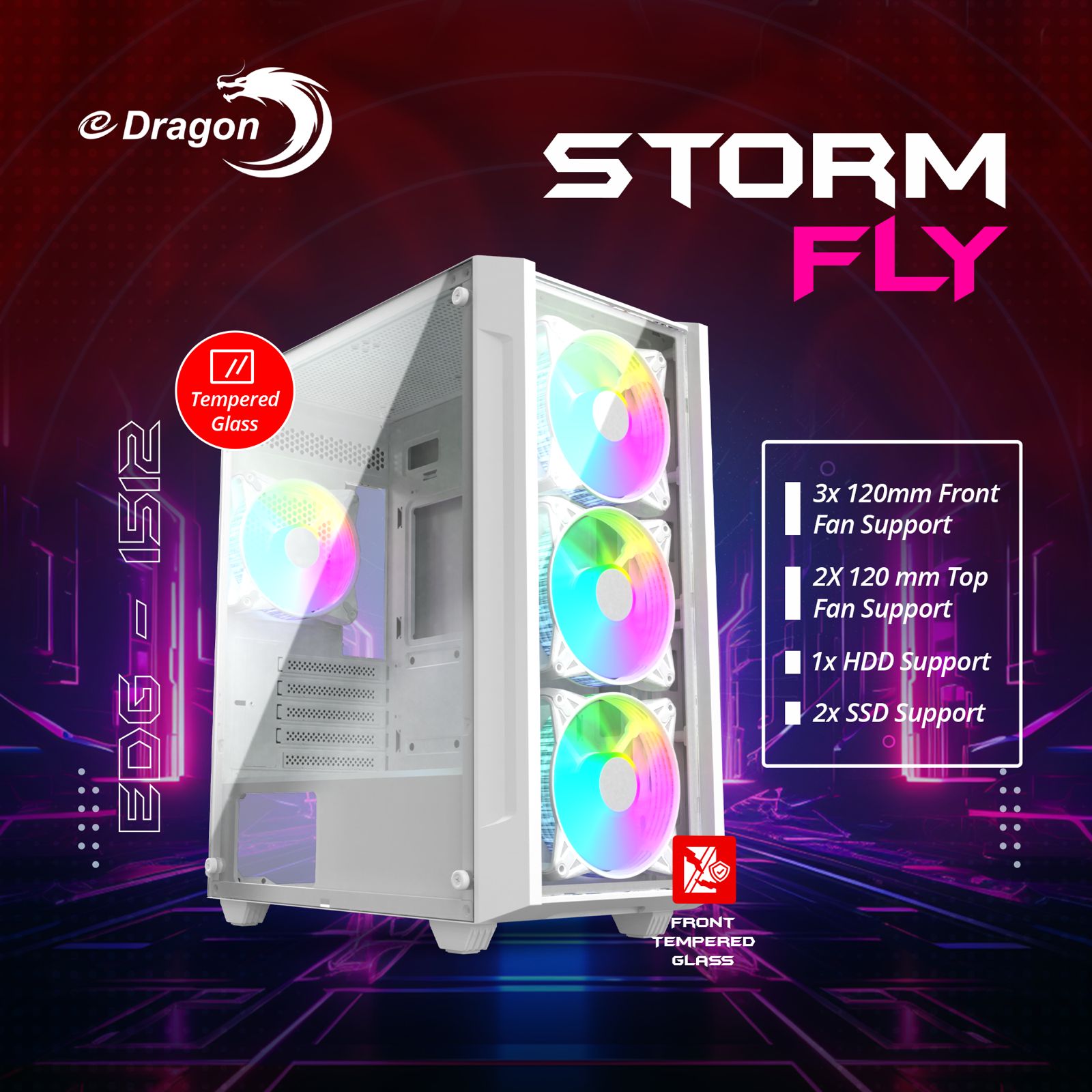 E-Dragon Gaming Case Storm Fly edg – 1512 – Cyber Tools