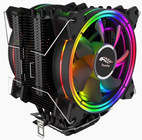 THUNDER CYCLONE ARGB CPU COOLER 6 COPPER HEAT PiPE TAC-120 – Cyber Tools