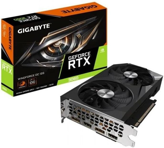 GIGABYTE Windforce OC NVIDIA GeForce RTX 3060 12GB GDDR6 Graphics Card ...